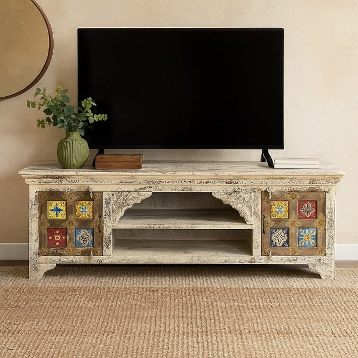 Morton Hand Carved Tile TV Cabinet – Celson Lifestyle Interiors PTY LTD